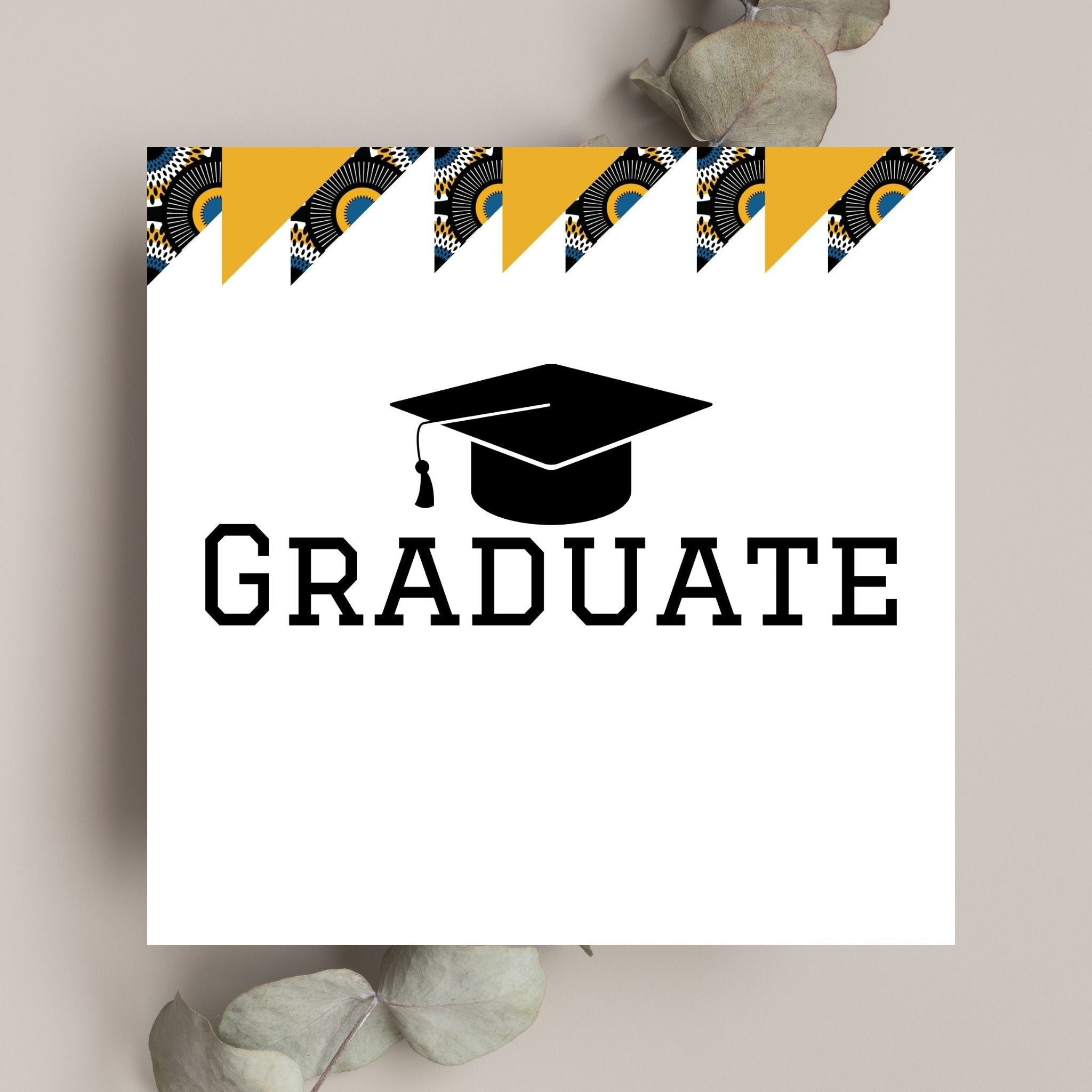 African Inspired Graduation Greeting Card | Wakuda