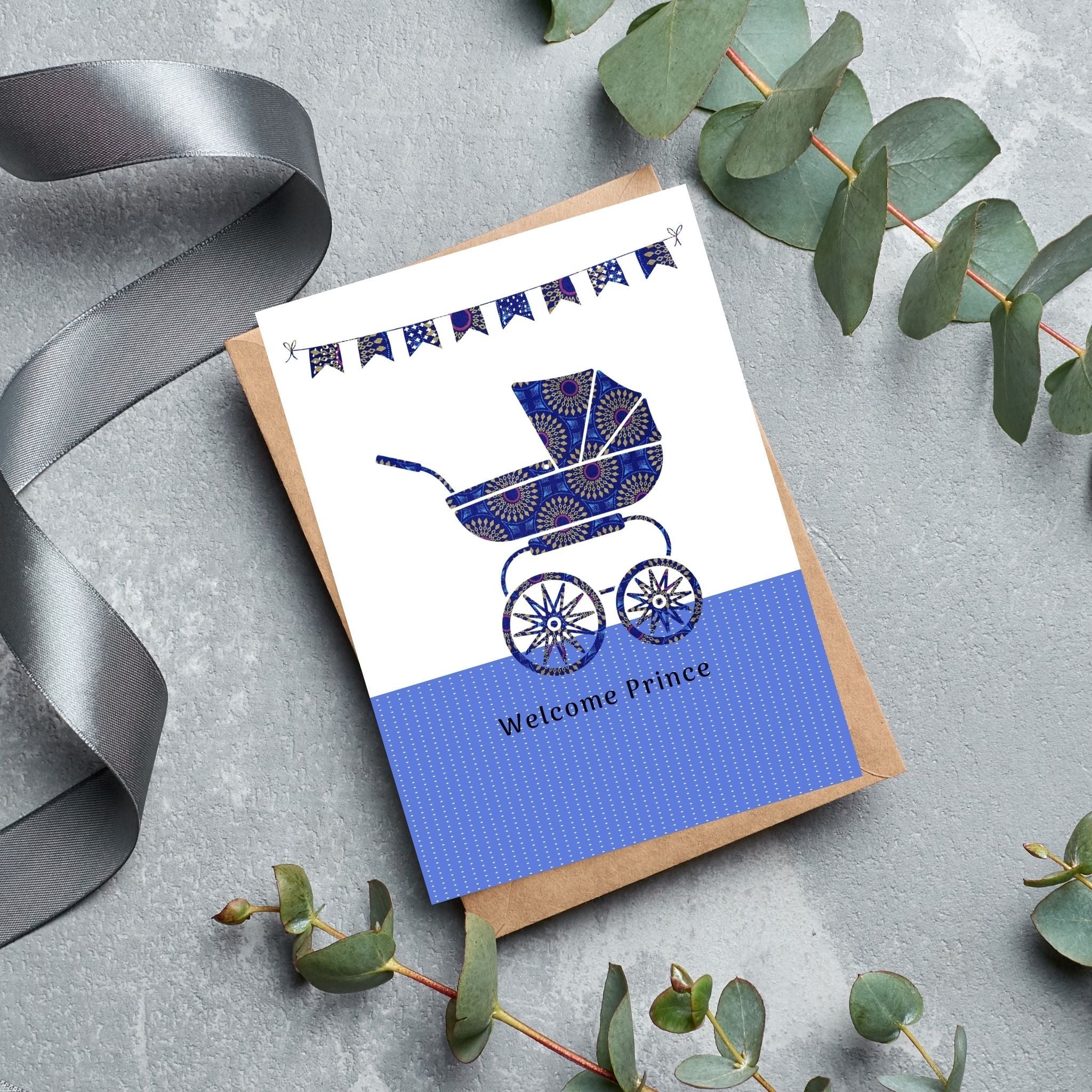 Welcome Baby African Print Card | Wakuda