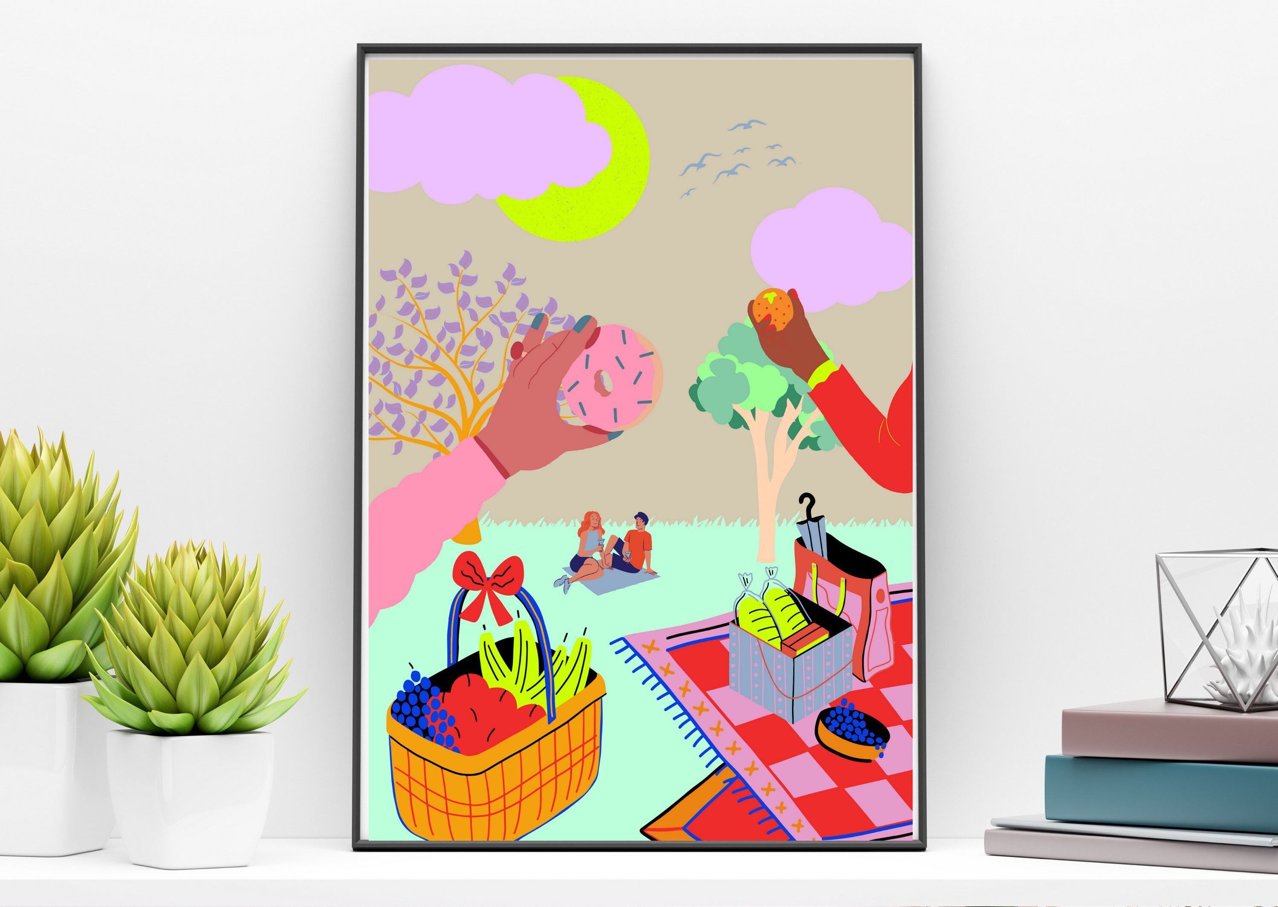 Dreamtown: Picnic A4/A3 Print Wall Art | Wakuda