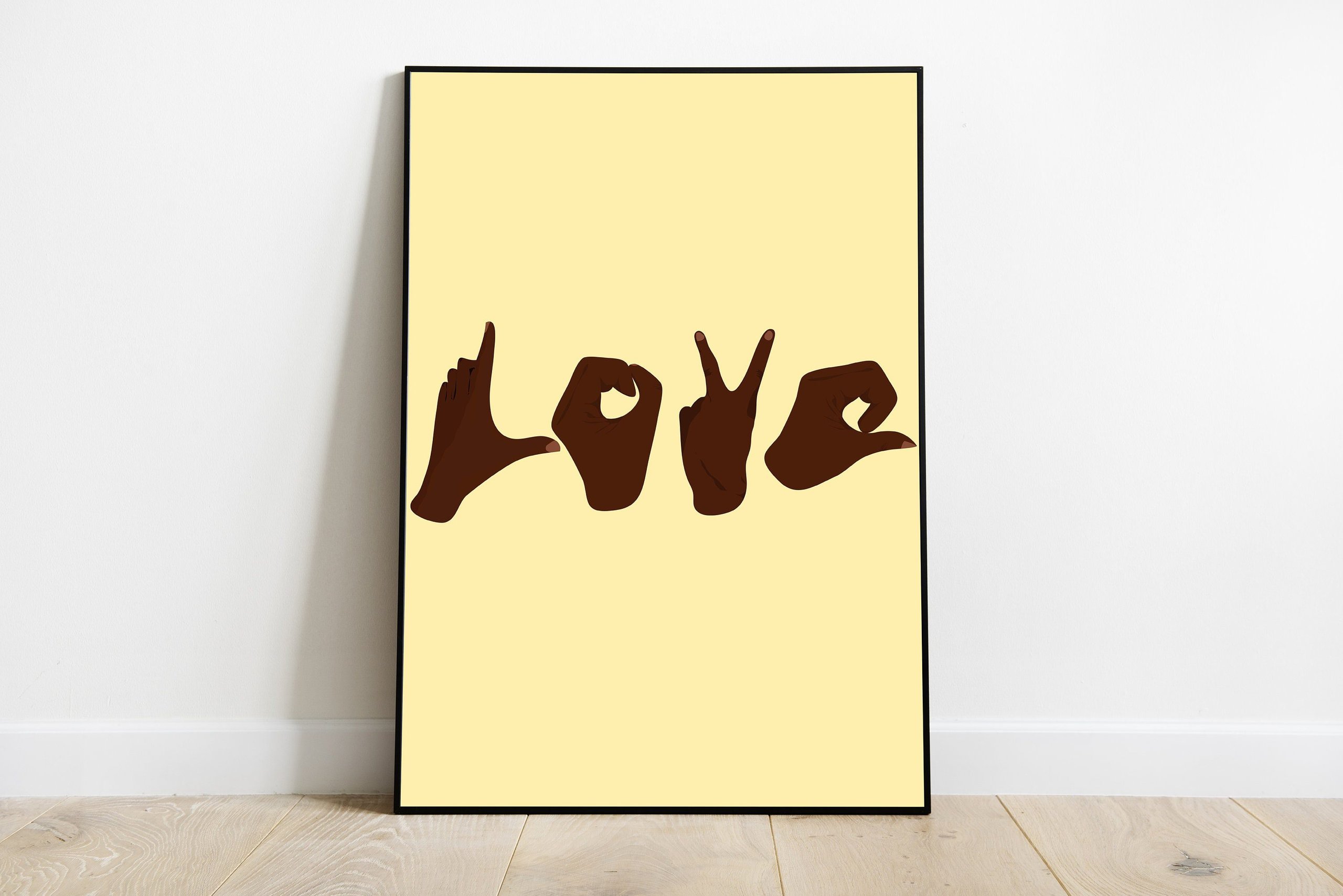 Sign Language Wall Art Print | Wakuda