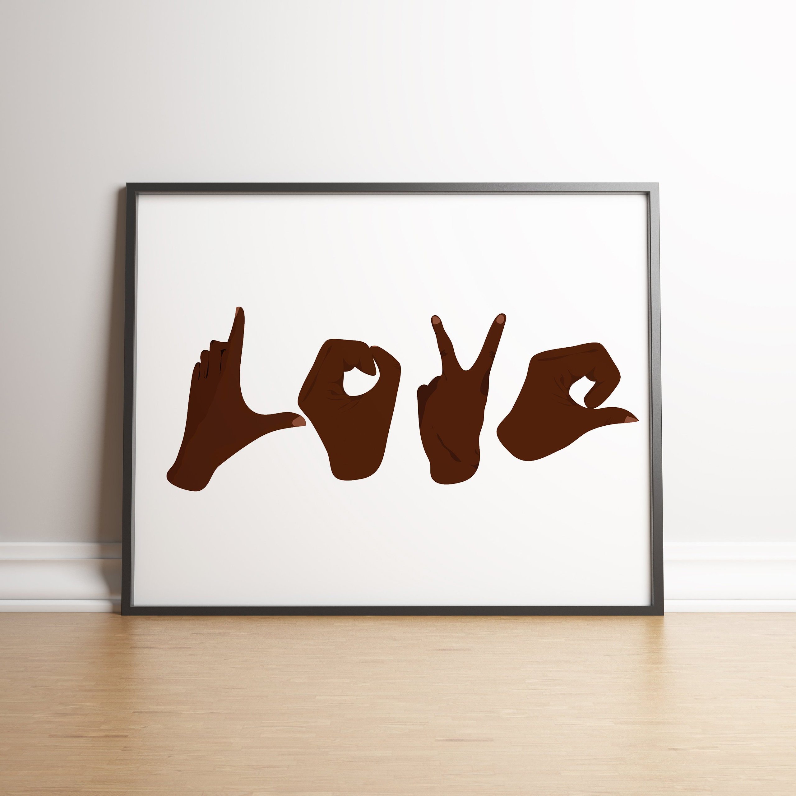 Sign Language Wall Art Print | Wakuda