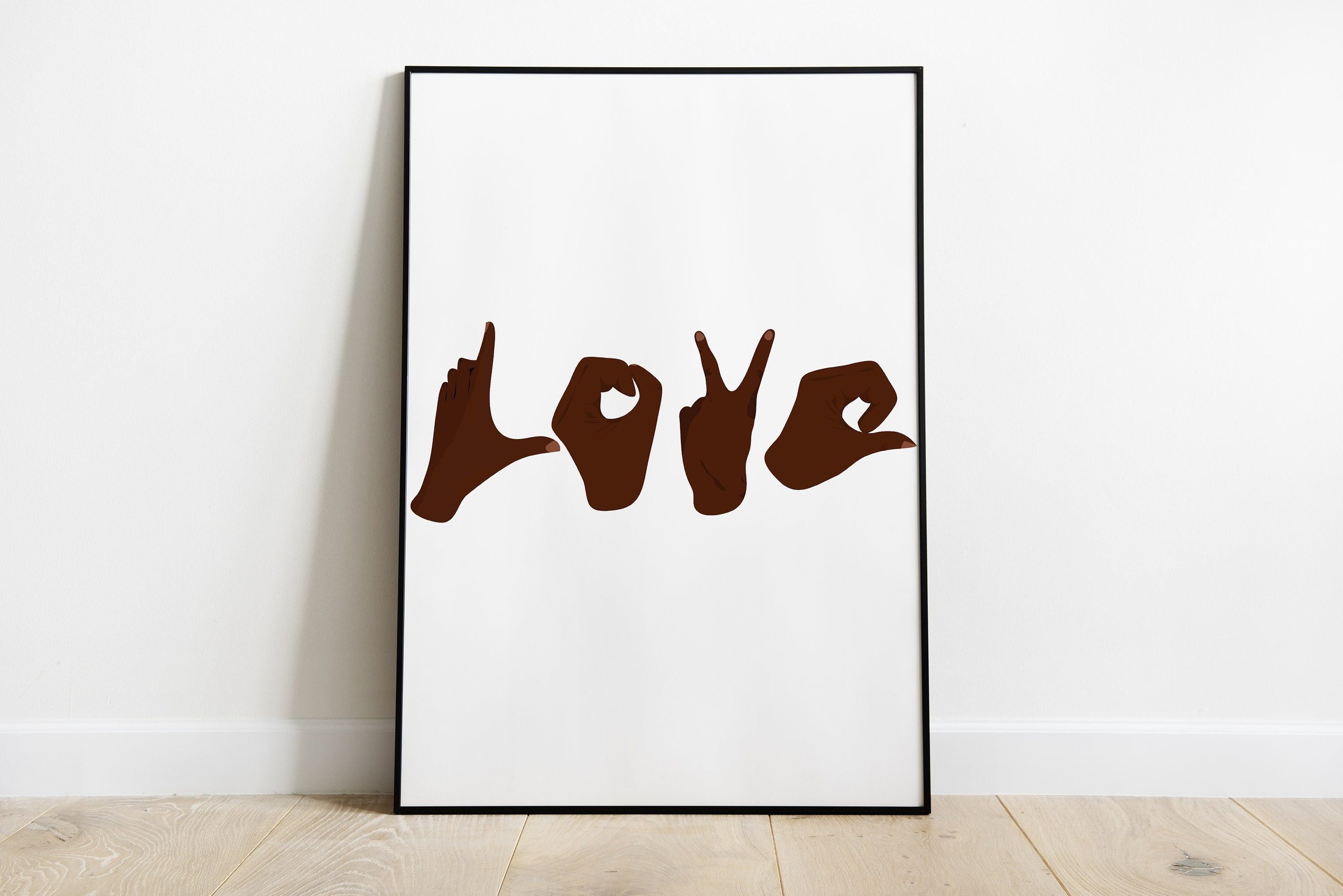 Sign Language Wall Art Print | Wakuda