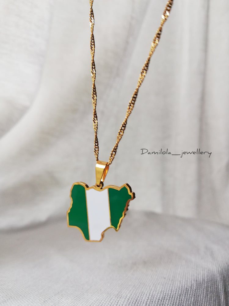 Nigeria Flag Necklace - 'Unity and Faith' | Wakuda
