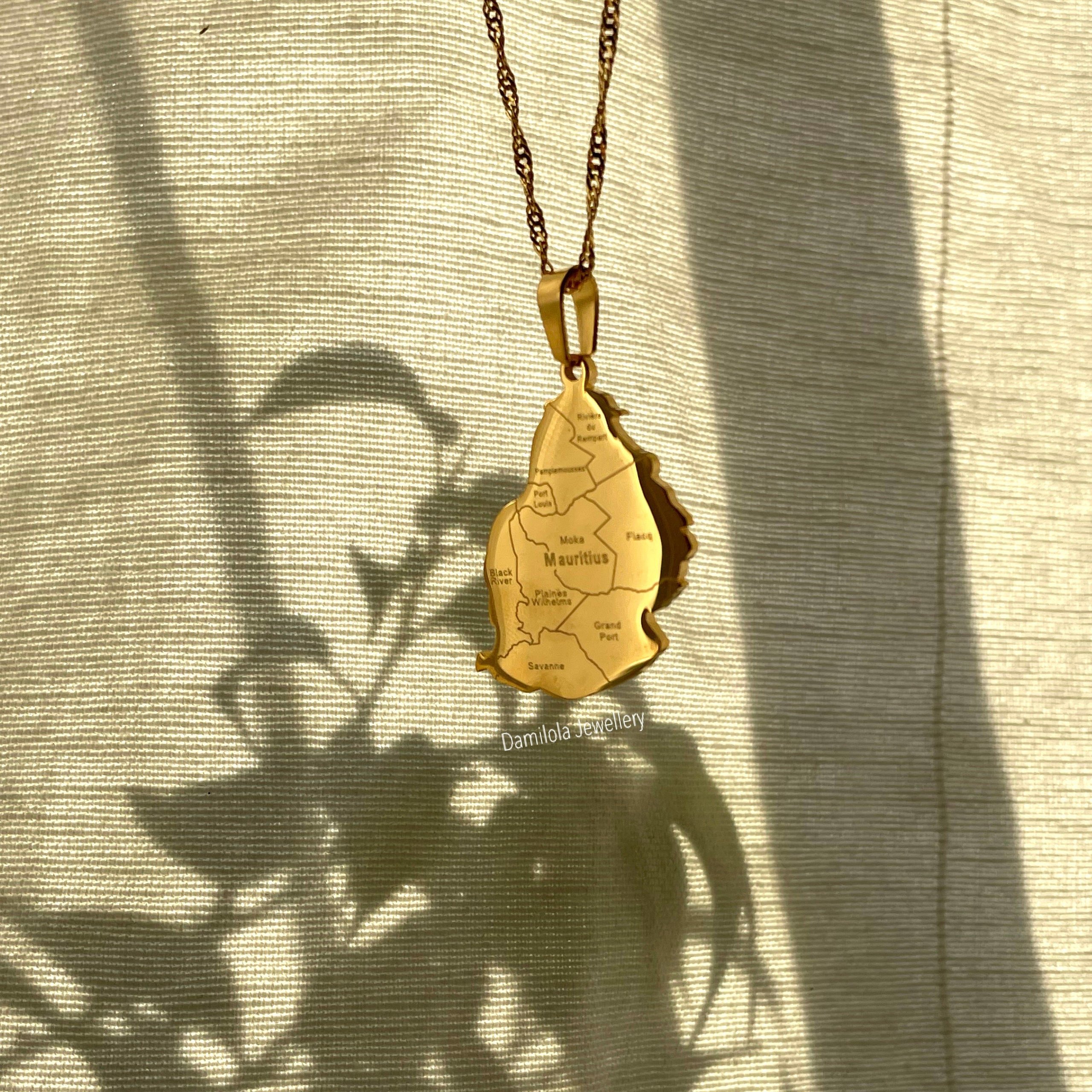 Mauritius Flag Necklace - 2 Styles | Wakuda