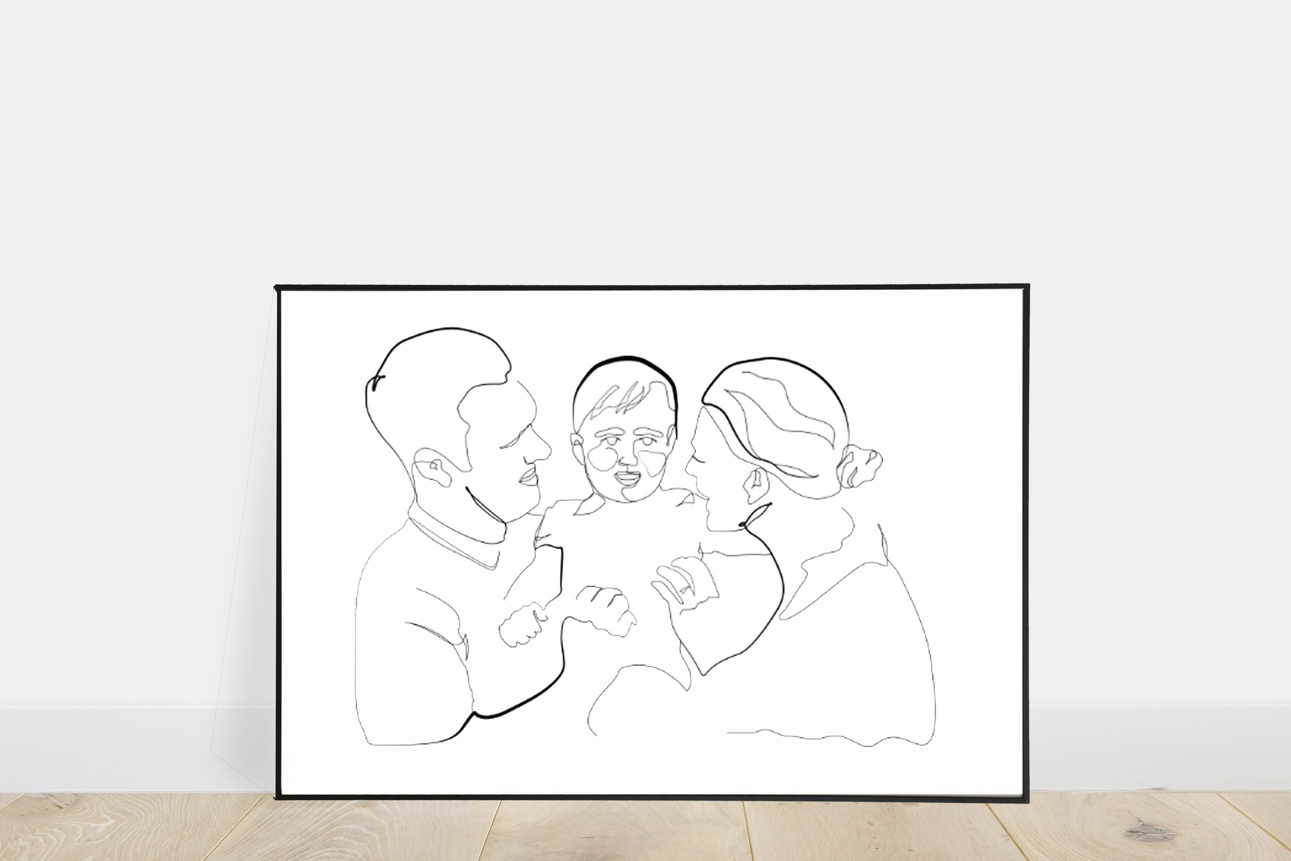 Personalised line drawing from photo | Wakuda
