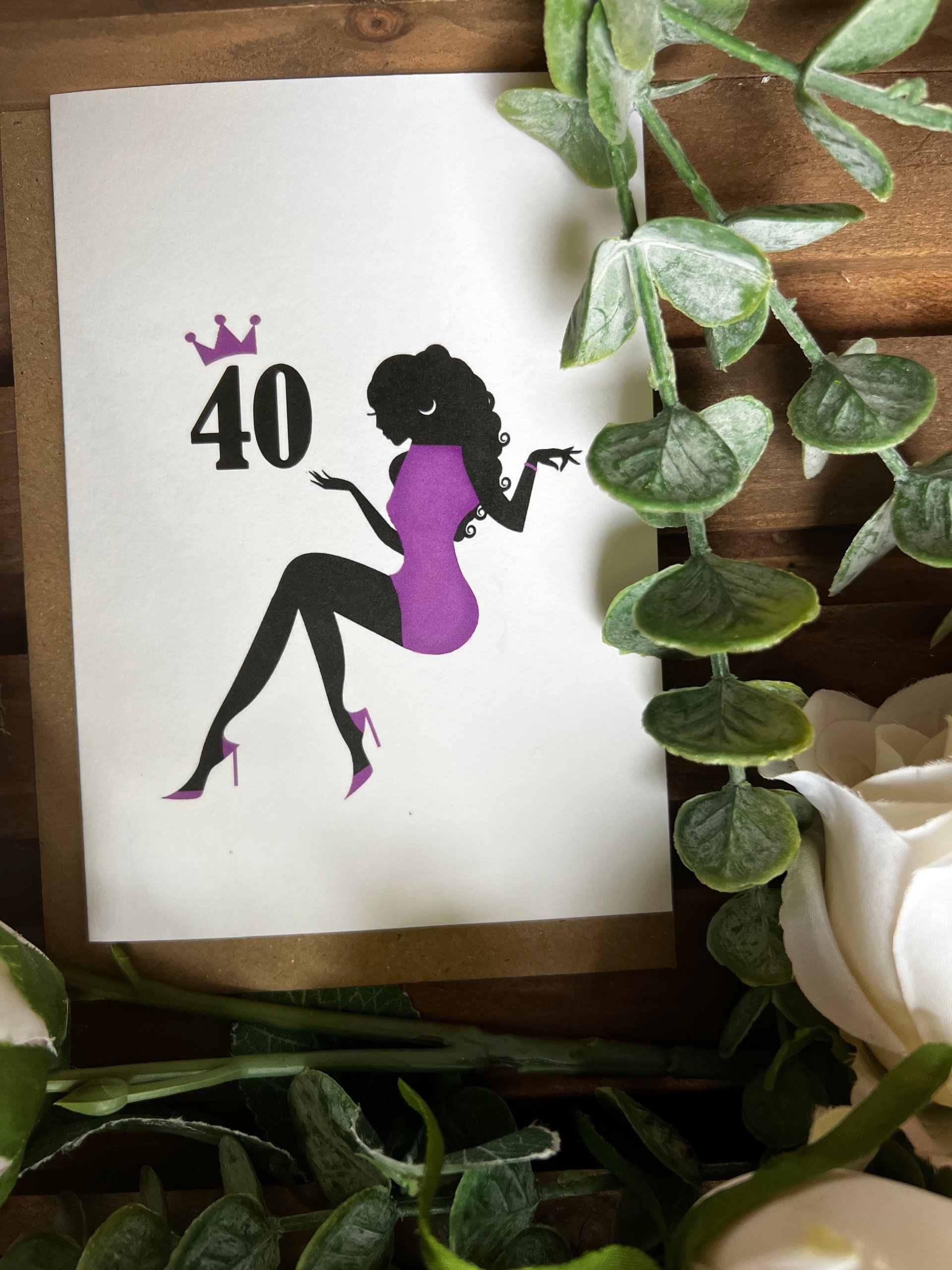 Happy 40th (PP) Birthday Card | Wakuda