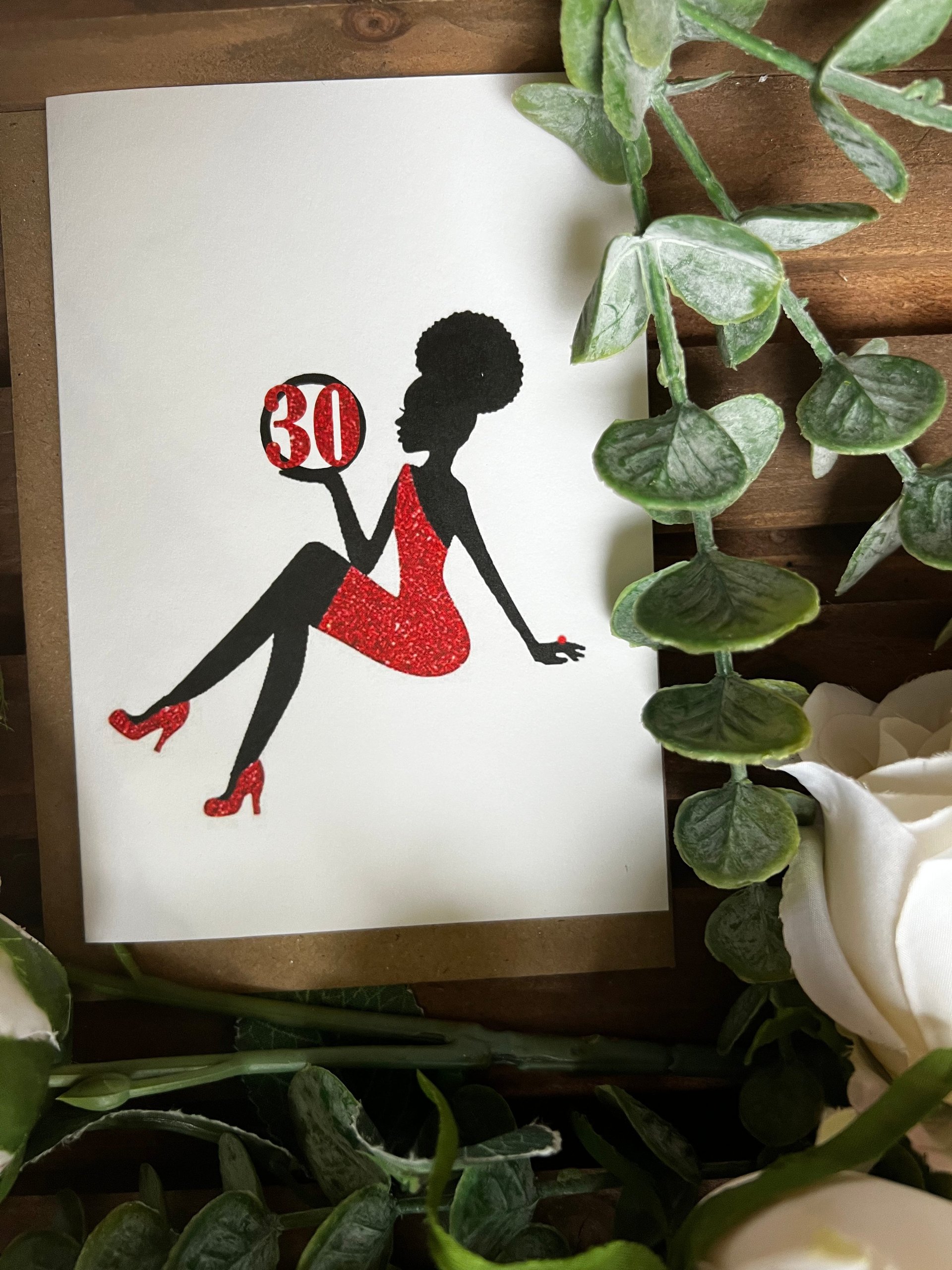 Happy 30th – Red Dress Card | Wakuda