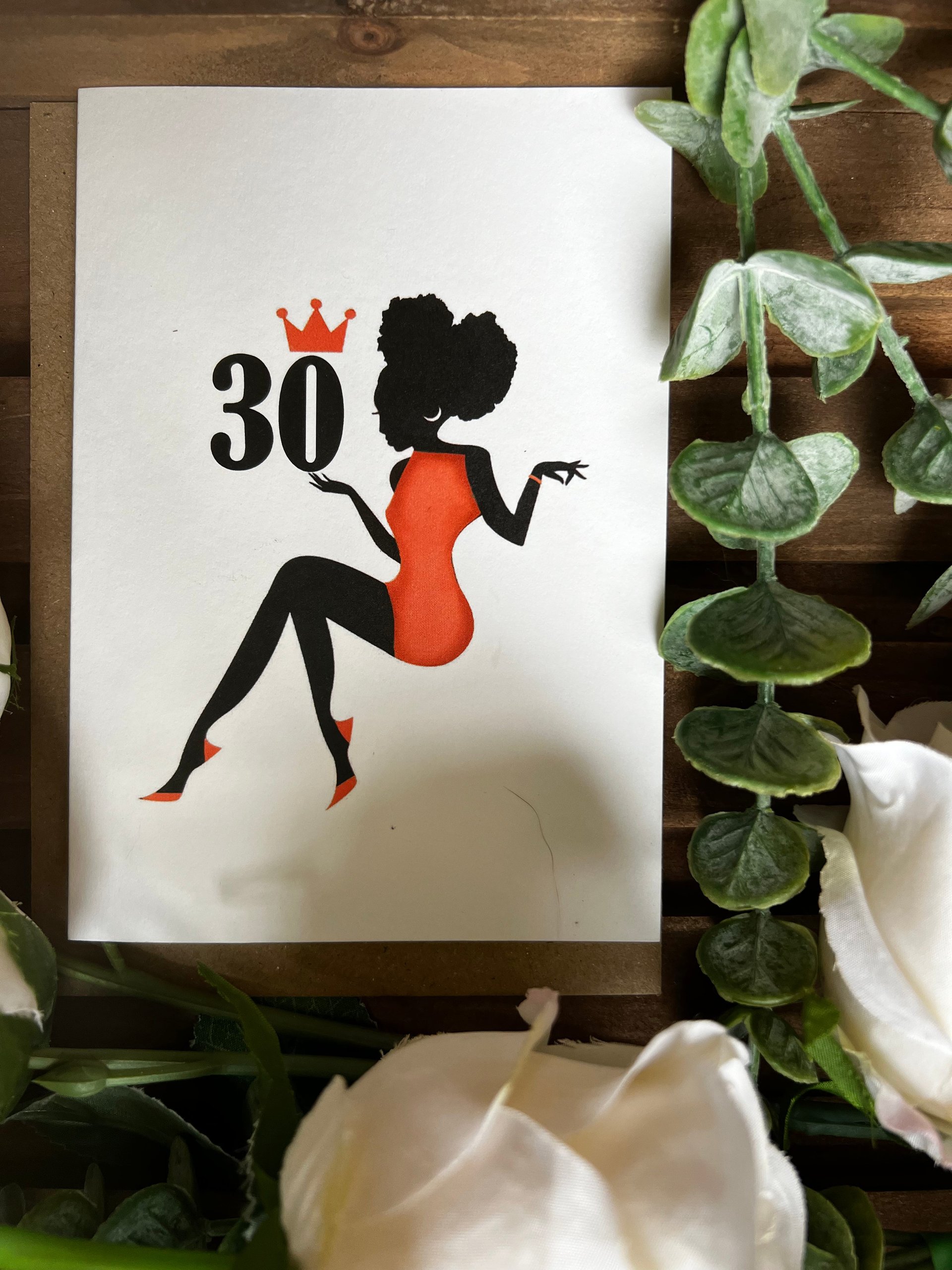 Happy 30th - Orange Dress Card | Wakuda