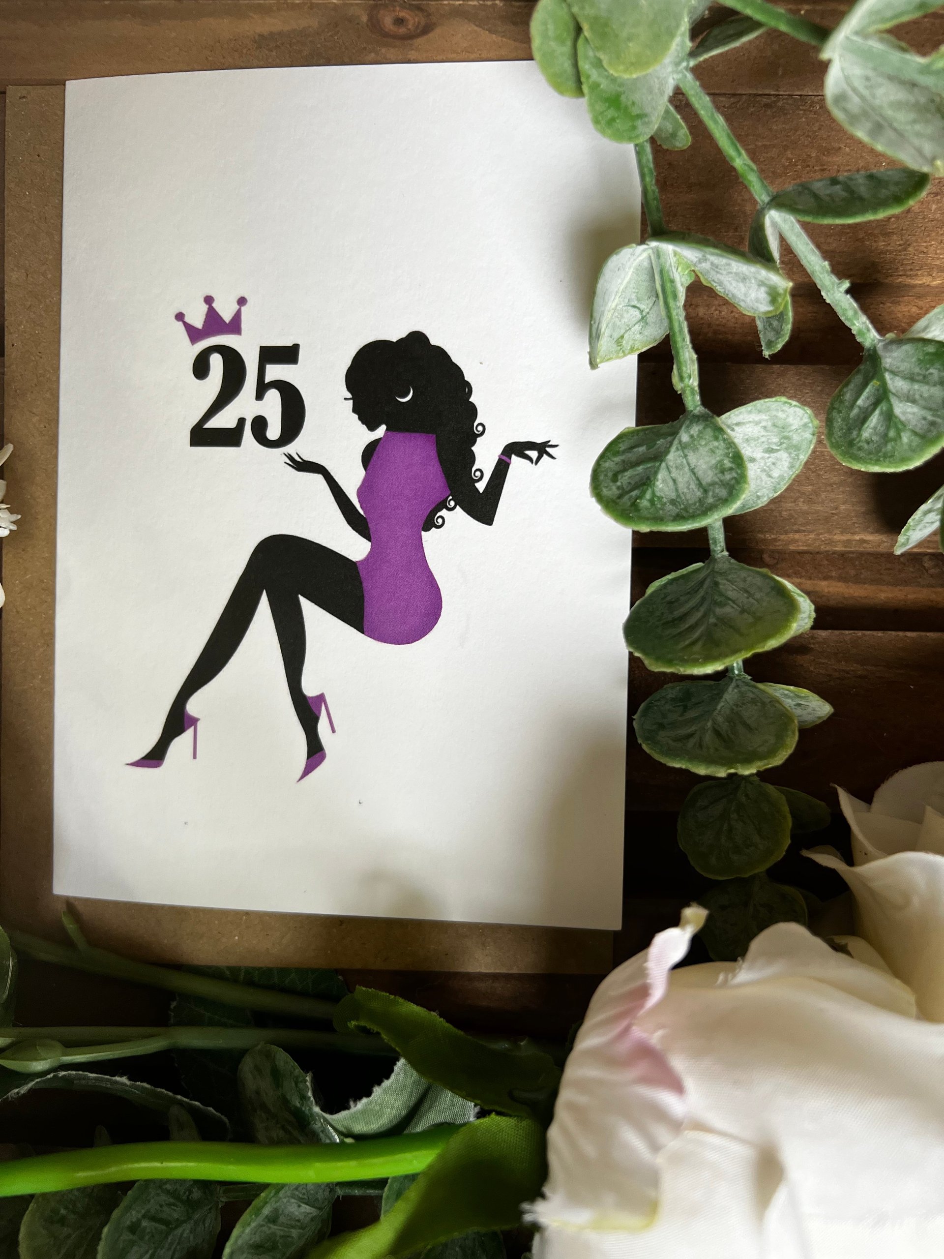Happy 25th - Purple Dress Card | Wakuda