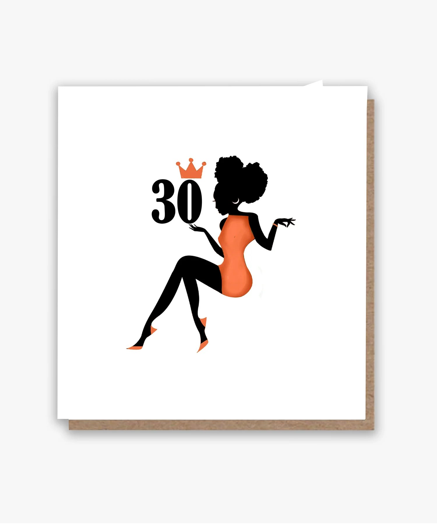 Happy 30th - Orange Dress Card | Wakuda
