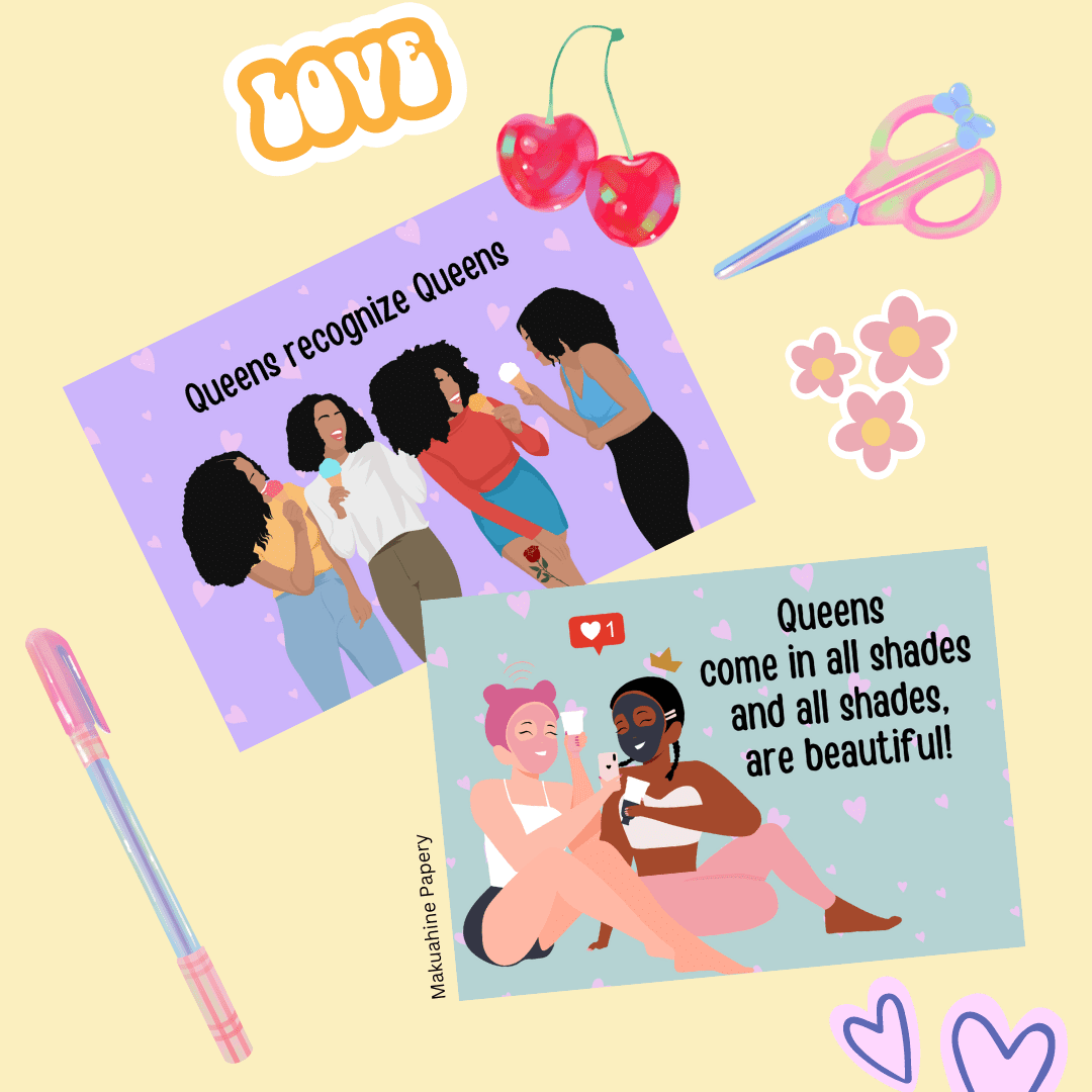 Black Girl Magic Affirmations Cards - Pack of 4 | Wakuda