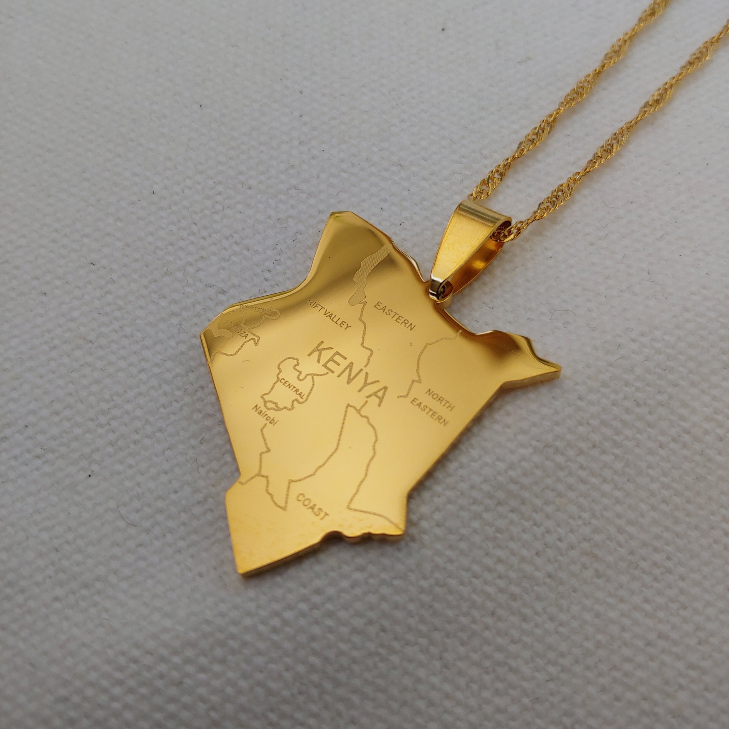 Kenya City Map Pendant | Wakuda