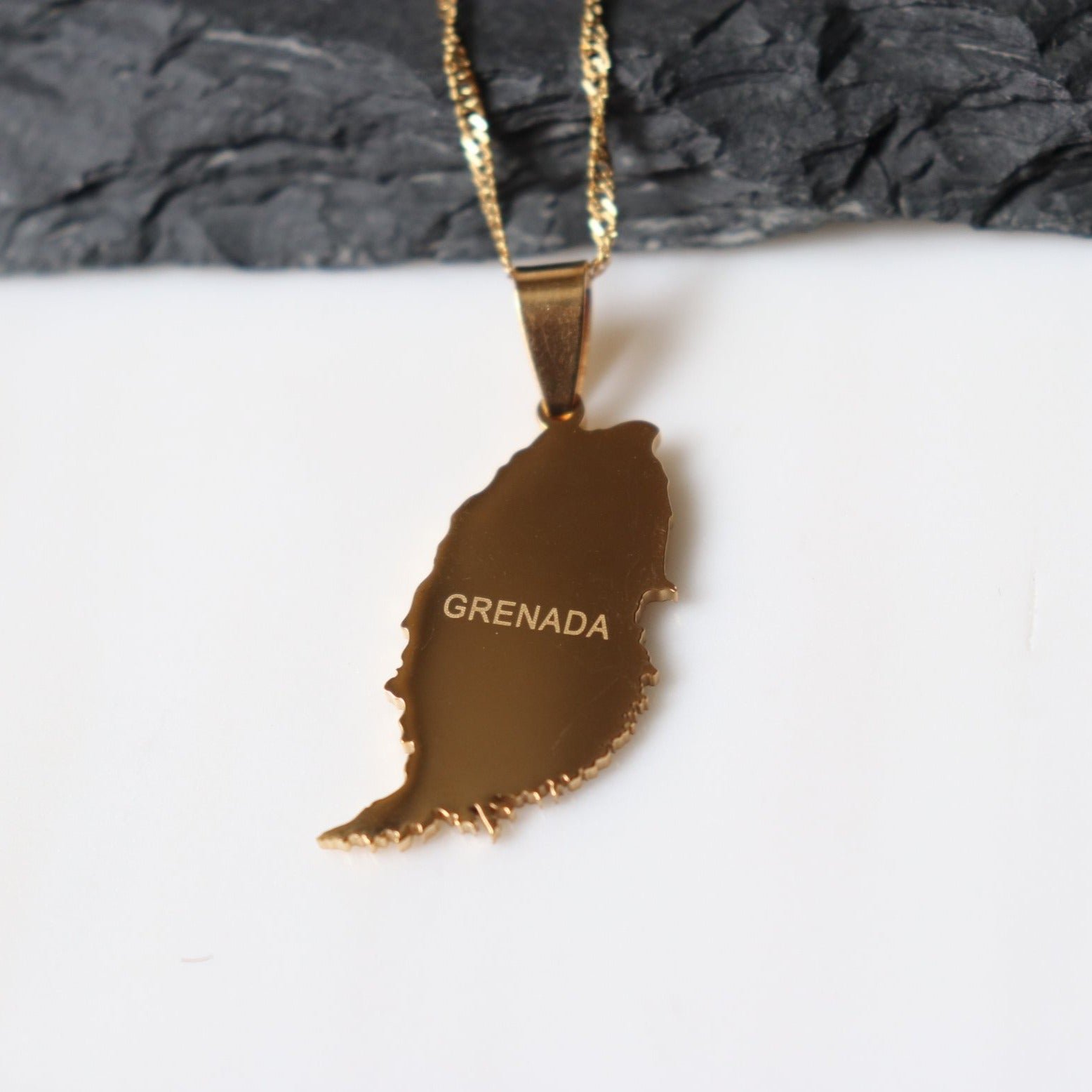 Grenada Island Map Pendant | Wakuda