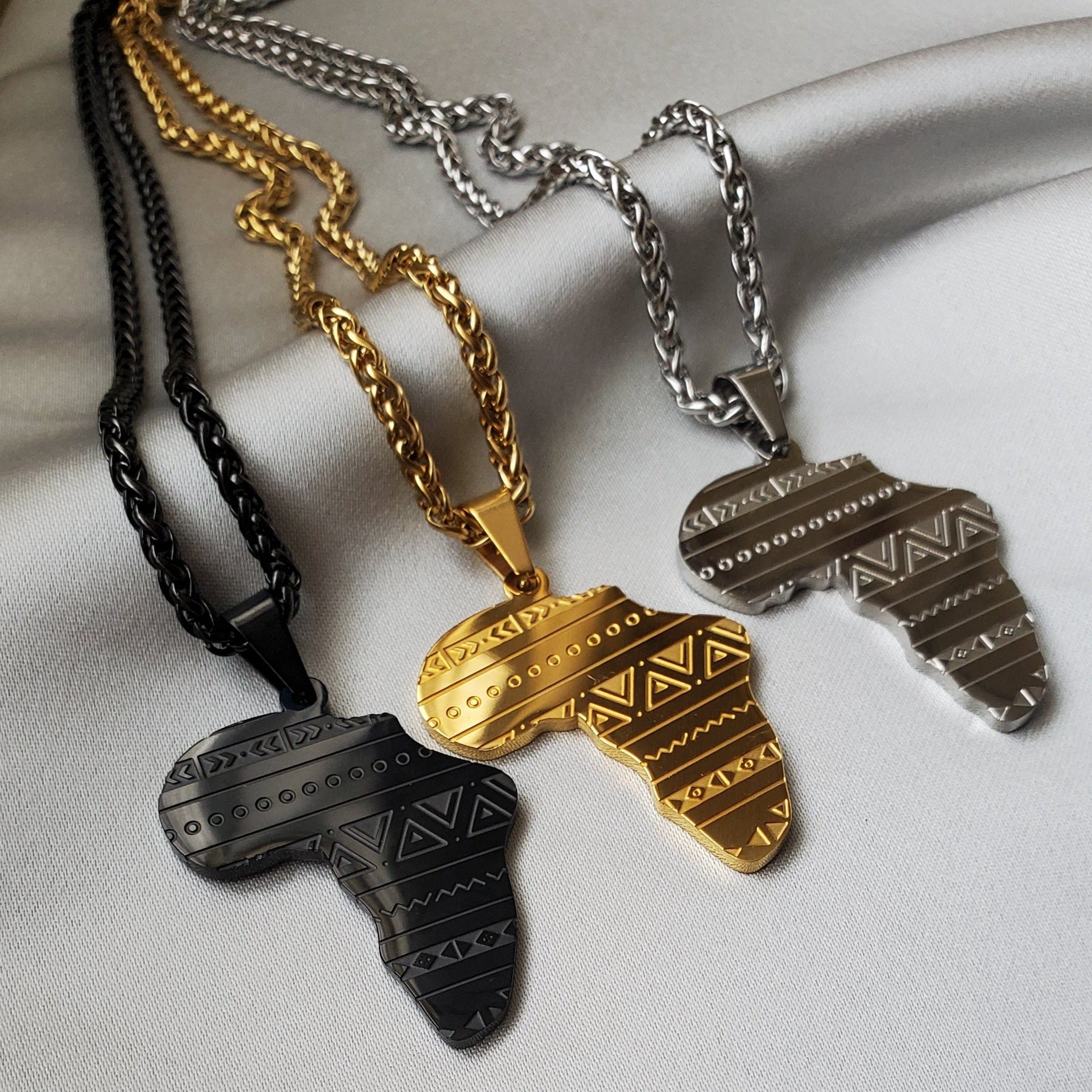 Tribal Africa Map Pendant | Wakuda
