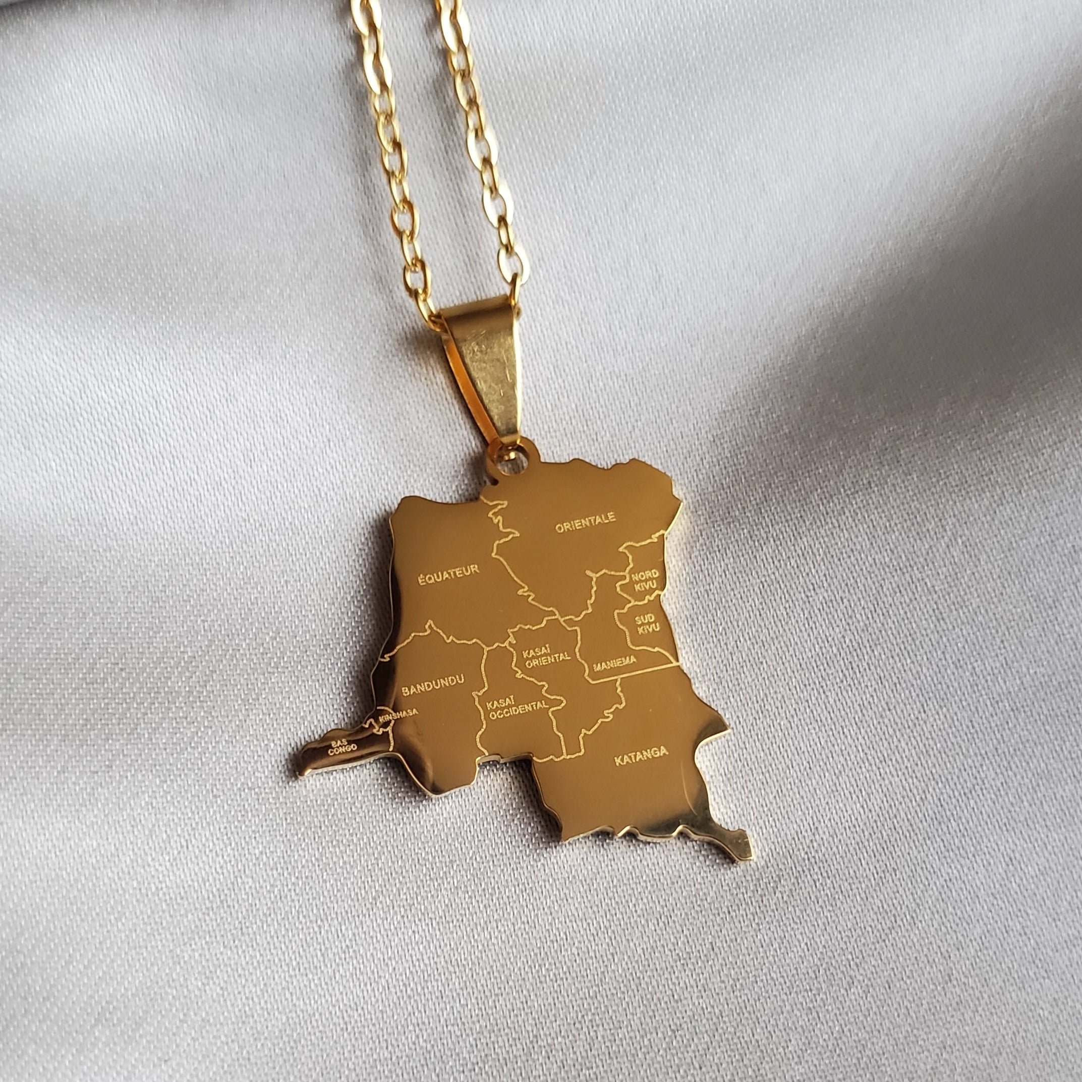 Congo Kinshasa Regions Pendant | Wakuda