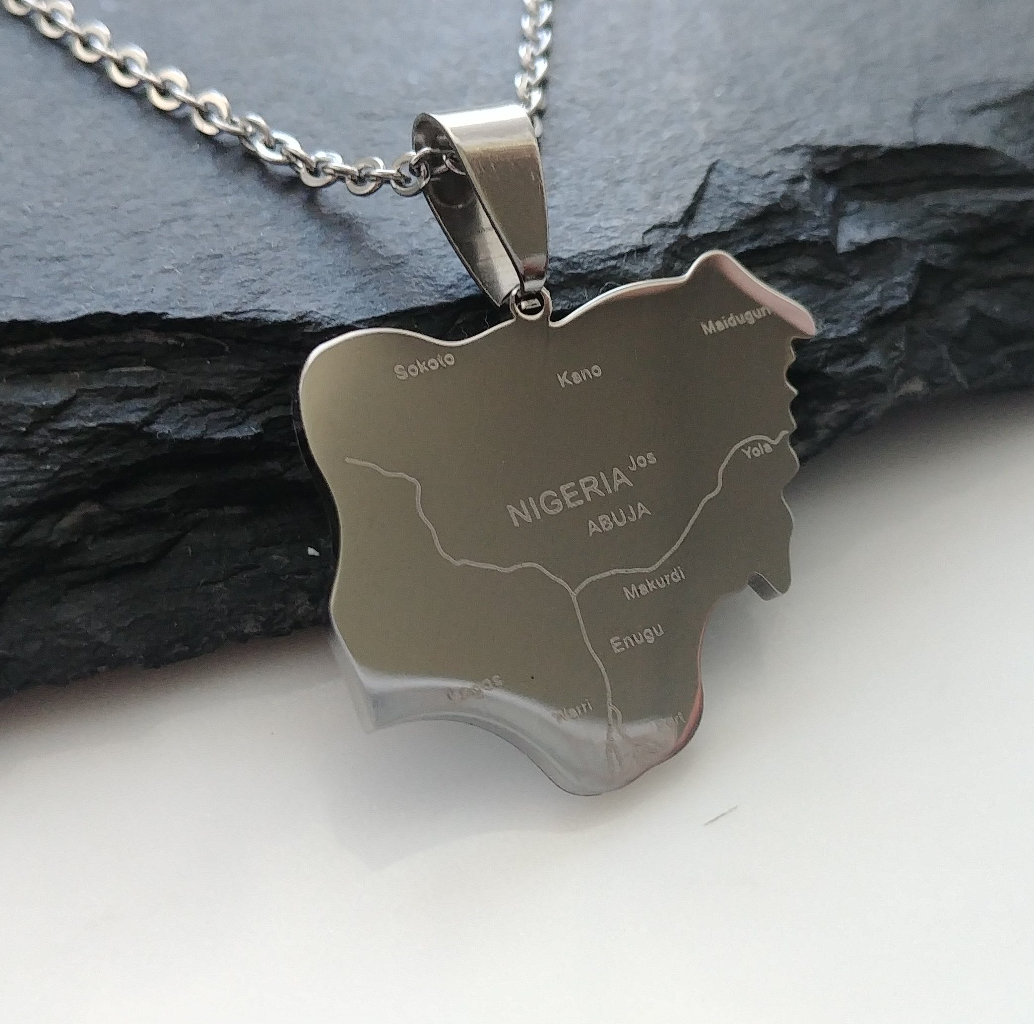 Nigeria City Map Pendant | Wakuda