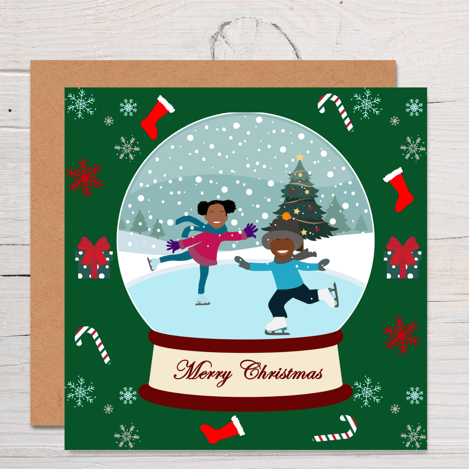 Christmas Winter Globe Children Greeting Cards | Wakuda