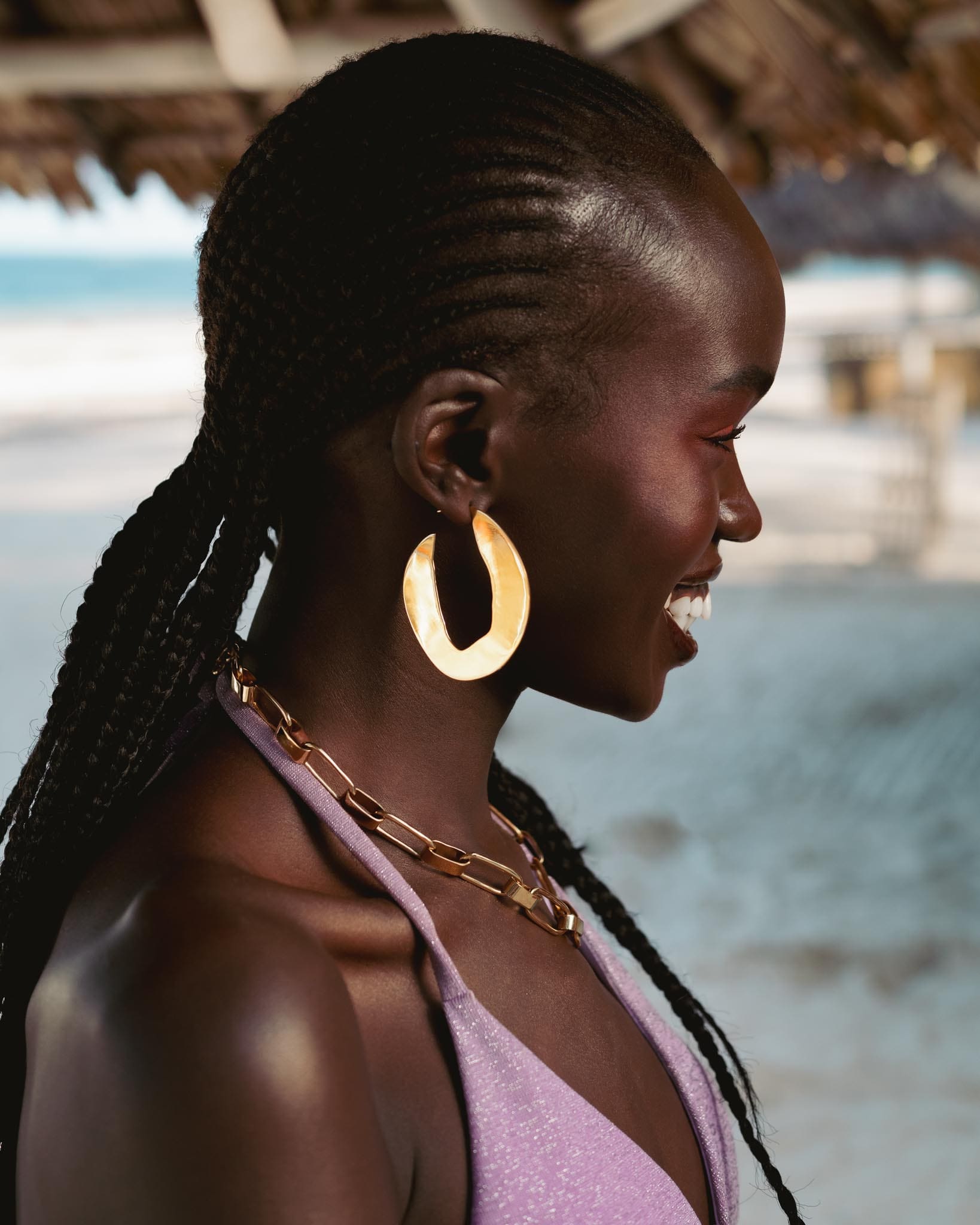 Zalika earrings large - Handmade in Kenya | Wakuda