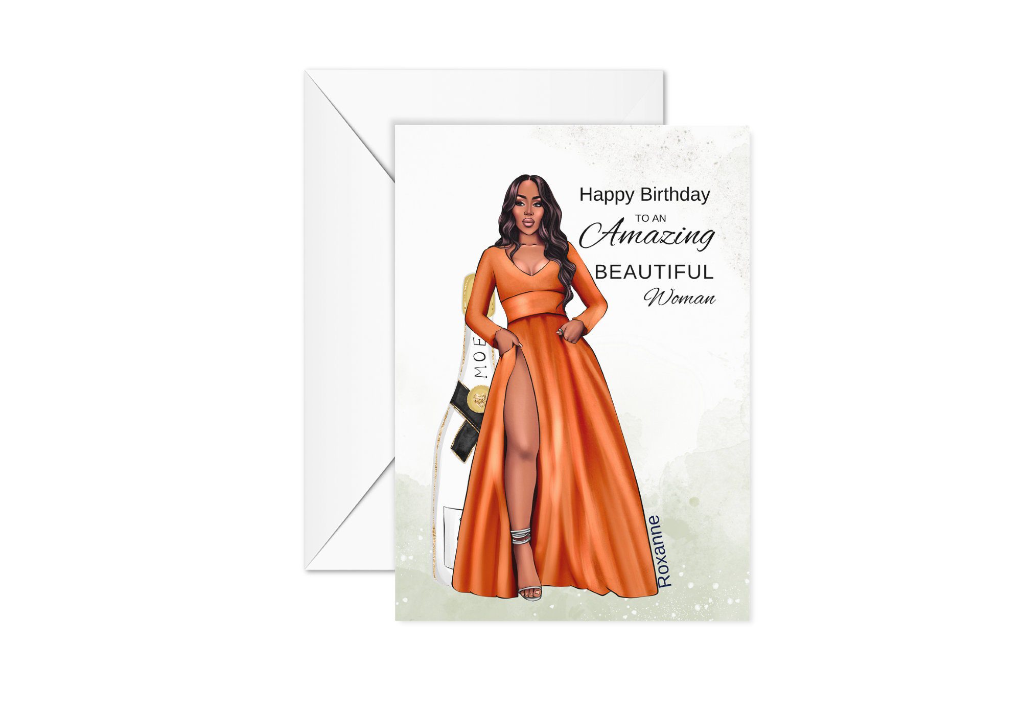 Personalised Beautiful Black female Birthday Card | Wakuda