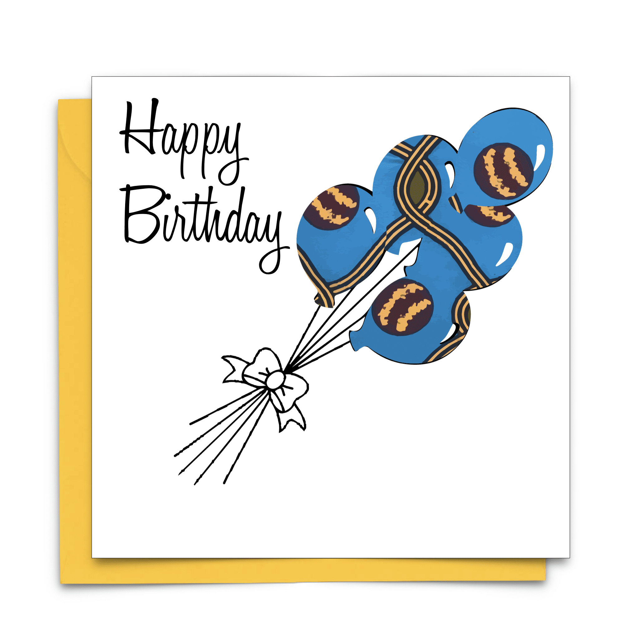 Afroballoons Birthday Card | AfroTouch Design | Wakuda