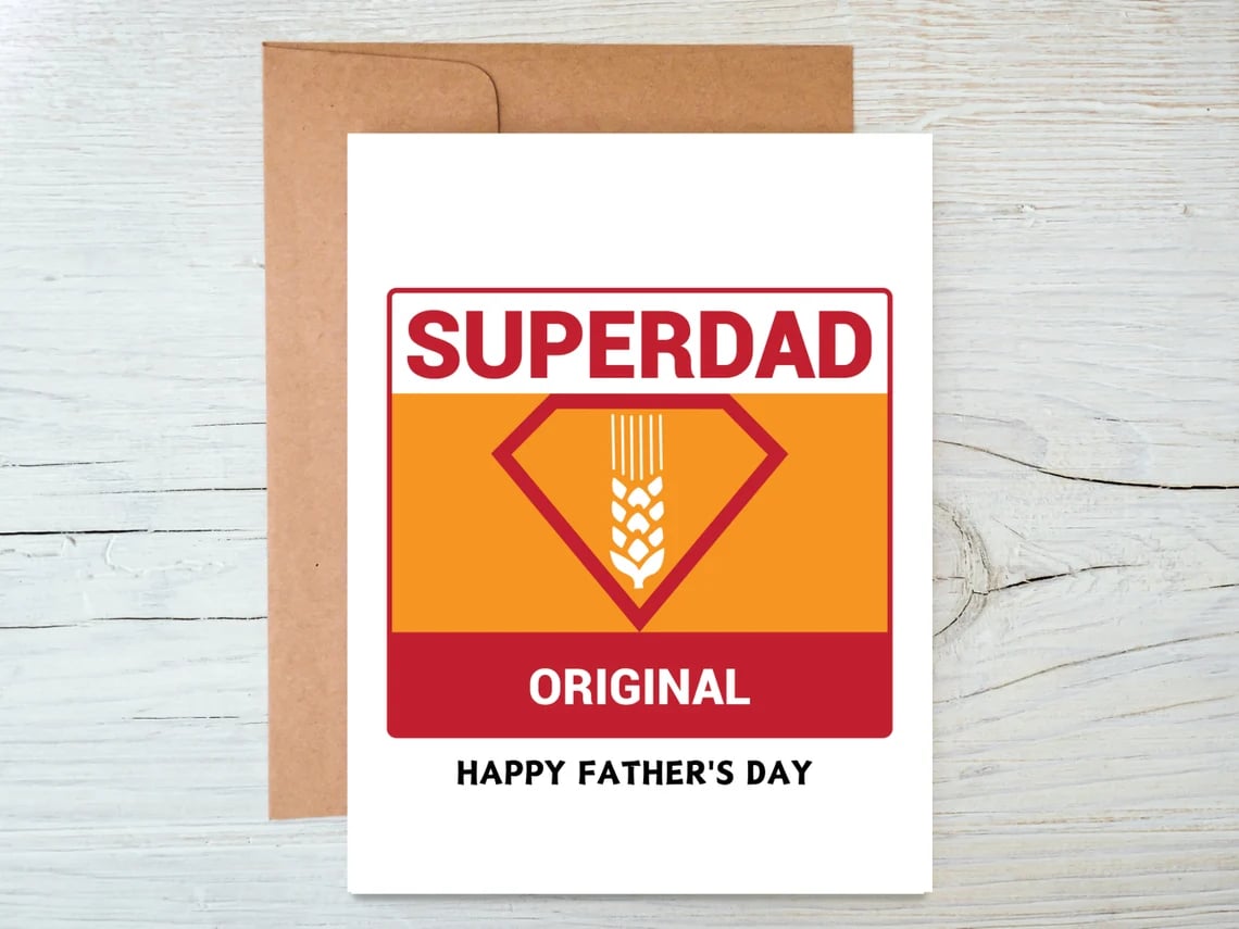 Super Dad Authentic Happy Fathers Day Card | Wakuda