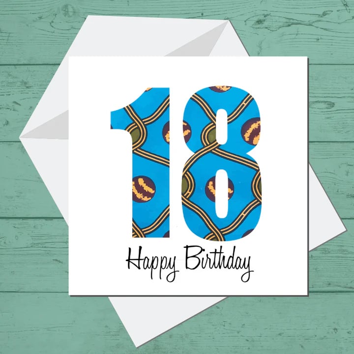 Eighteen Happy Birthday Card | Wakuda