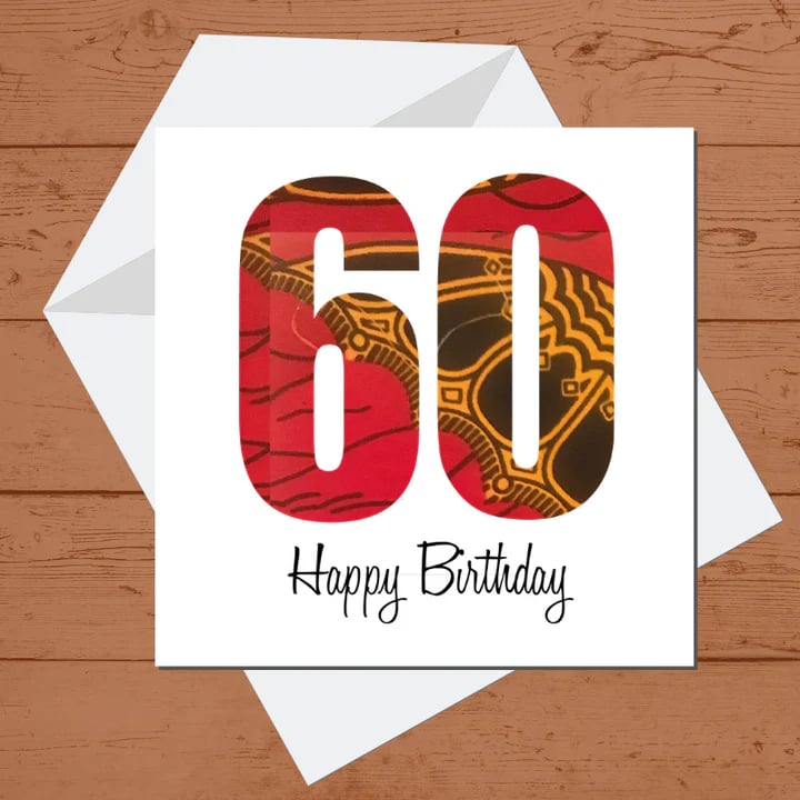 Sixty Happy Birthday Card | Wakuda
