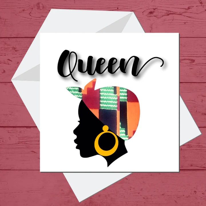 Beautiful Black Queen Card | Wakuda