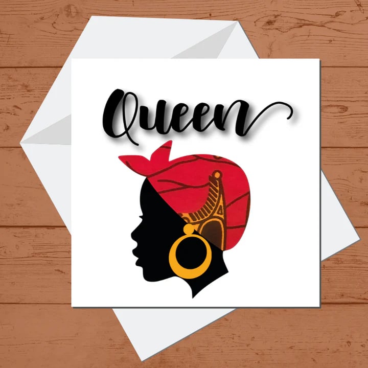 Beautiful Black Queen Card | Wakuda