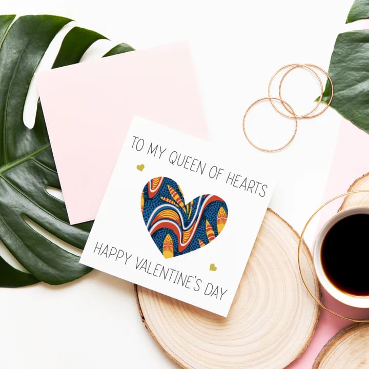 Queen of Blue Hearts Valentine’s Day Card Wakuda