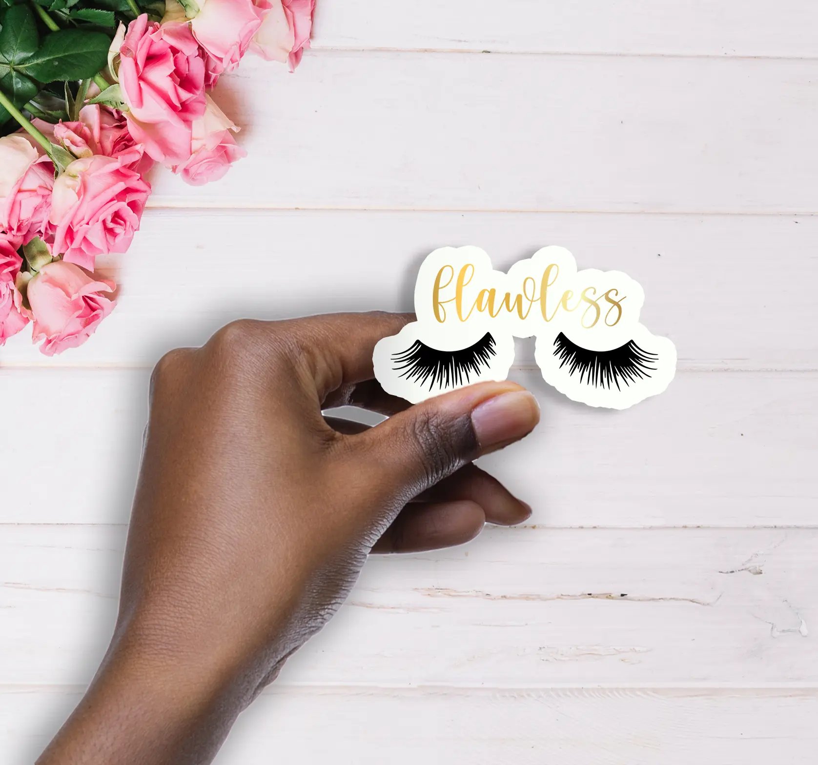 Flawless Eyelashes Handmade Vinyl Waterproof Sticker | Wakuda