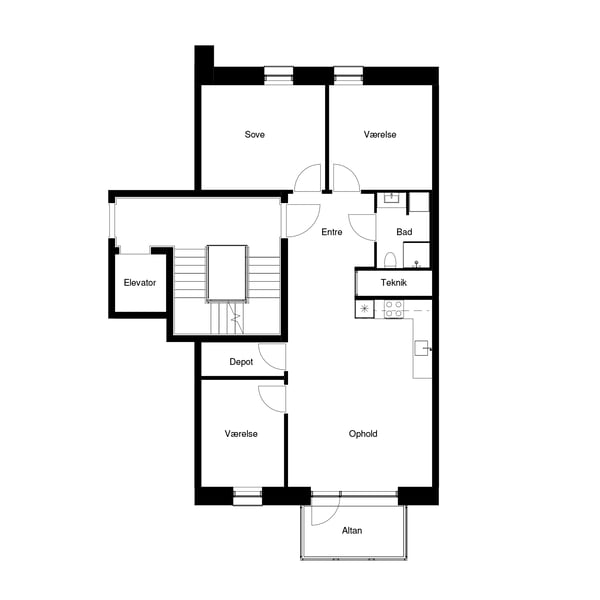 Bright and spacious 3-room apartment with balcony and elevator - 92 m² ...