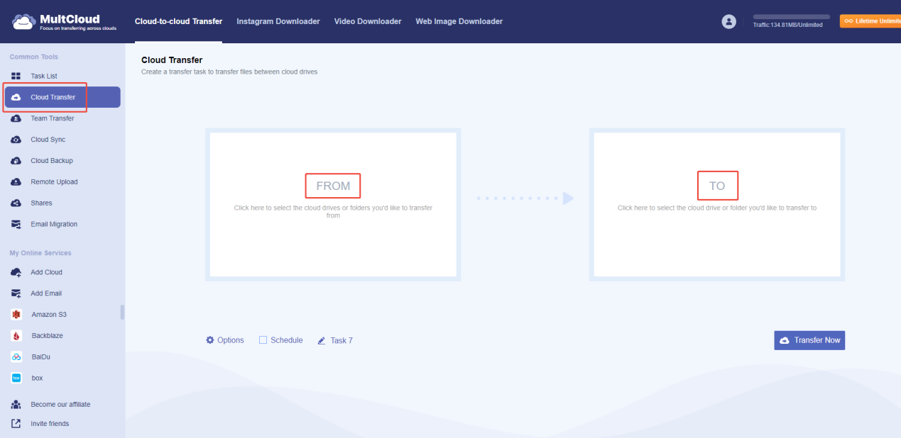 How To Transfer Data From Cloud To Cloud - MultCloud