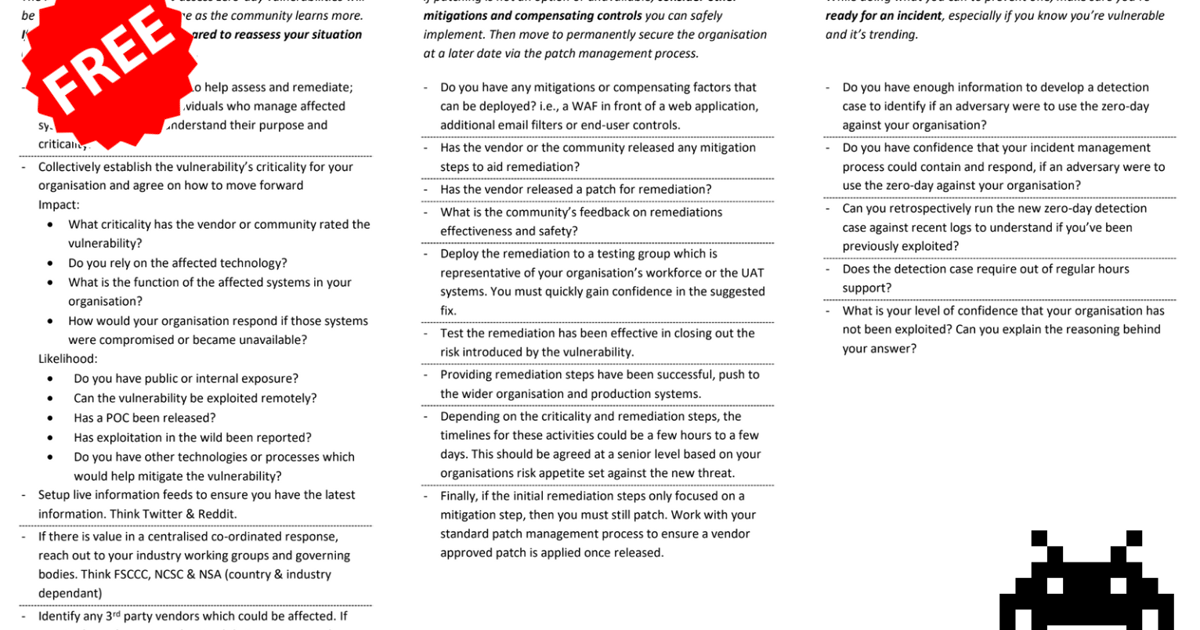 Critical Vulnerability Management Cheat Sheet | SecurityVulnerability.io