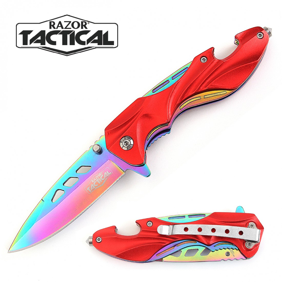 Razor Tactical Spring Assist Knife (RT-7050RD) - MK Distribution