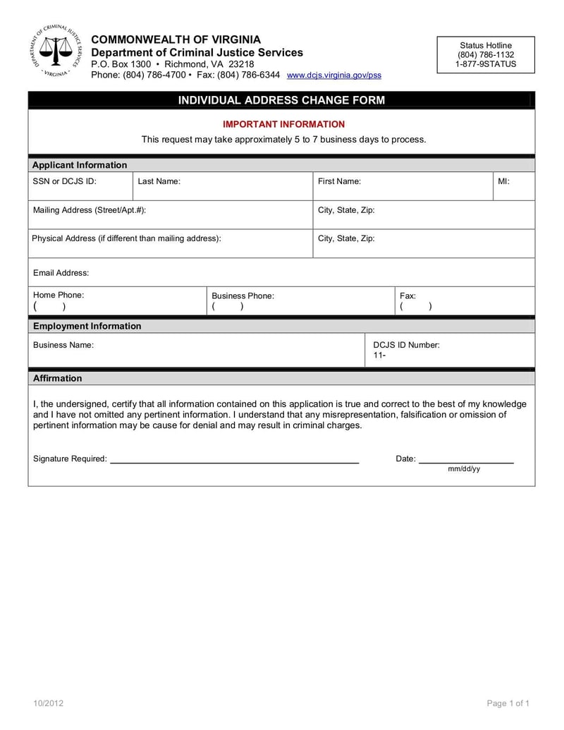 Individual Address Change Form PSS IAC | Fill and sign online with Lumin