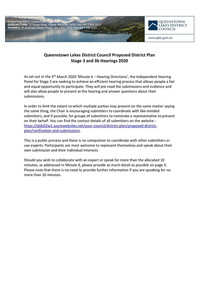 QLDC PDP Hearings Form Stage 3 and 3b | Fill and sign online with Lumin