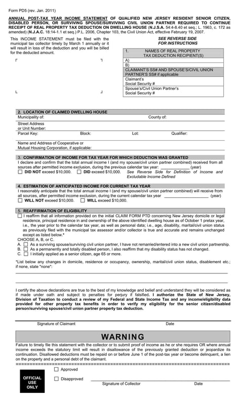 Form PD5 | Fill and sign with Lumin