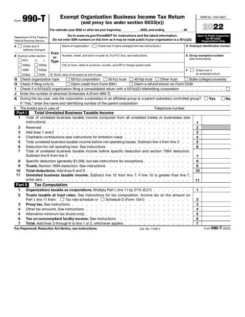 Form 990-T | Fill and sign online with Lumin