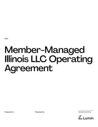 Illinois LLC Operating Agreement Template | Fill and sign with Lumin