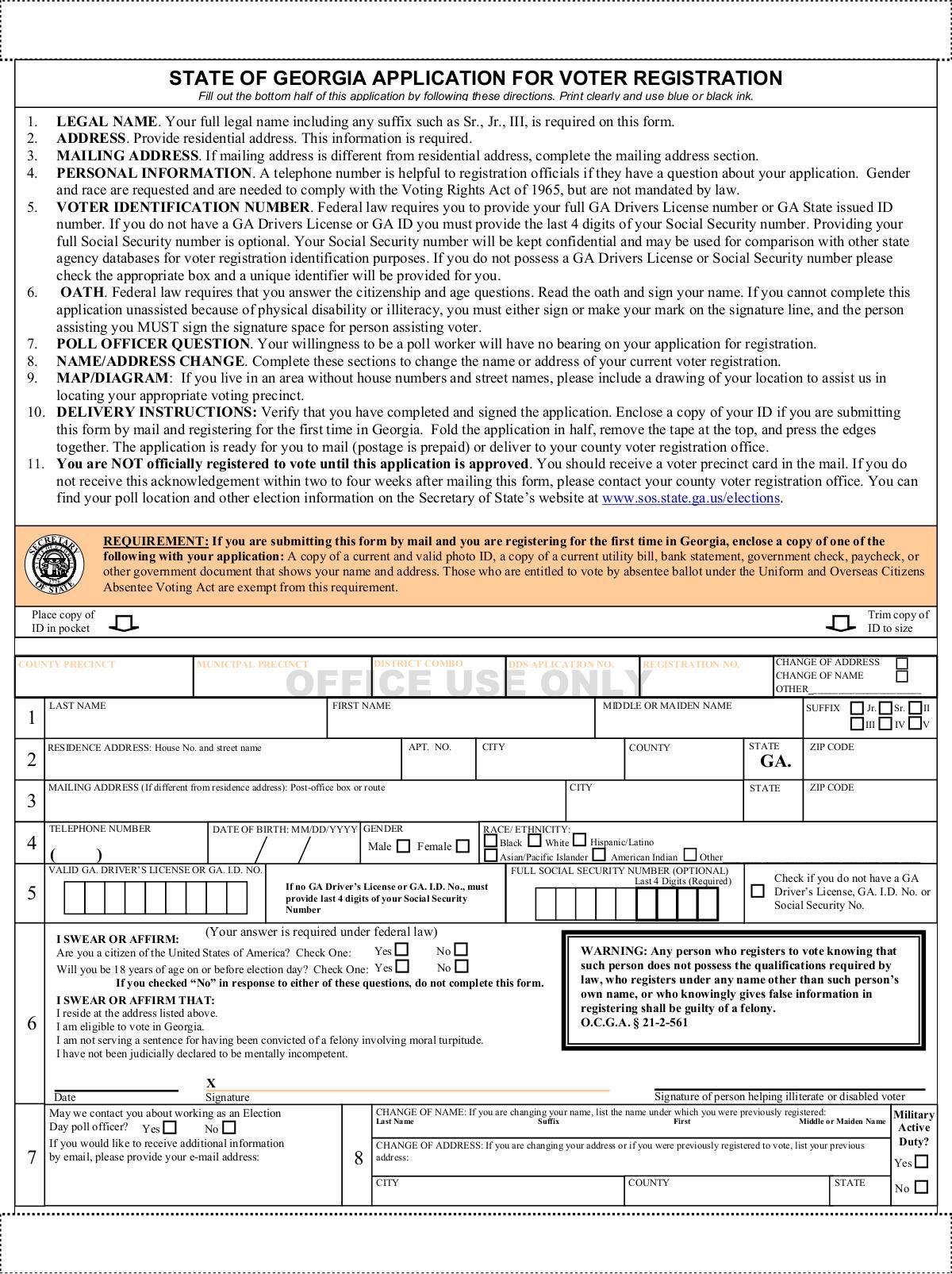 Voter Registration Form | Fill and sign online with Lumin