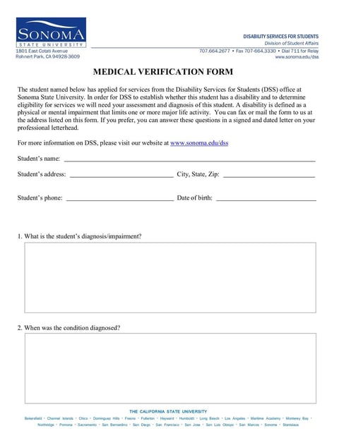Medical Verification Form | Fill online with Lumin