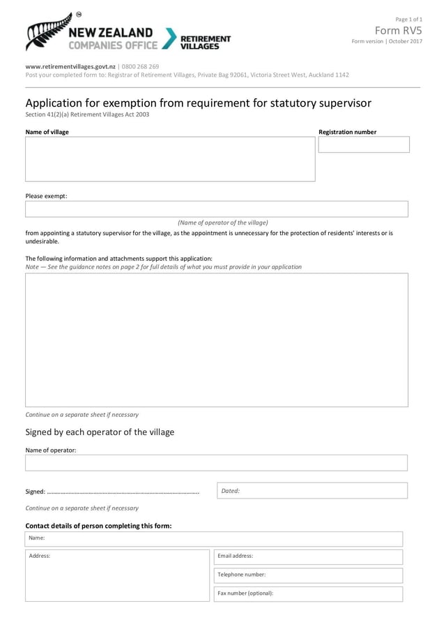 Form RV5 | Fill and sign online with Lumin
