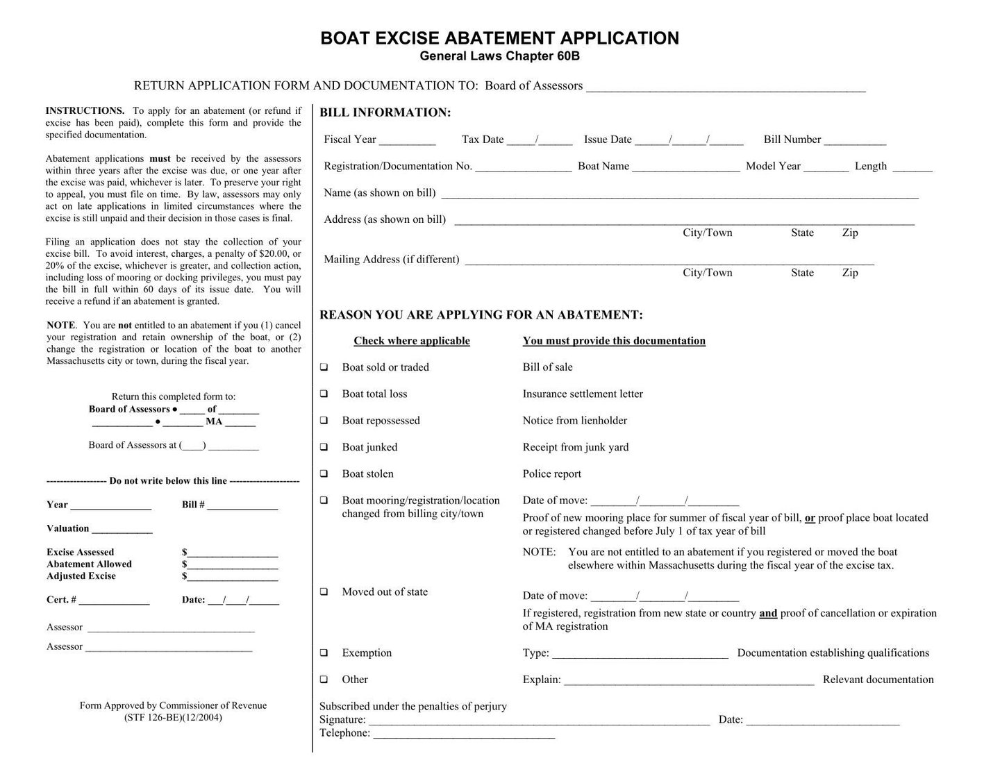 Form 126-BE (2012) | Fill and sign with Lumin
