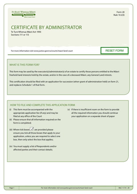Vesting Certificate Template
