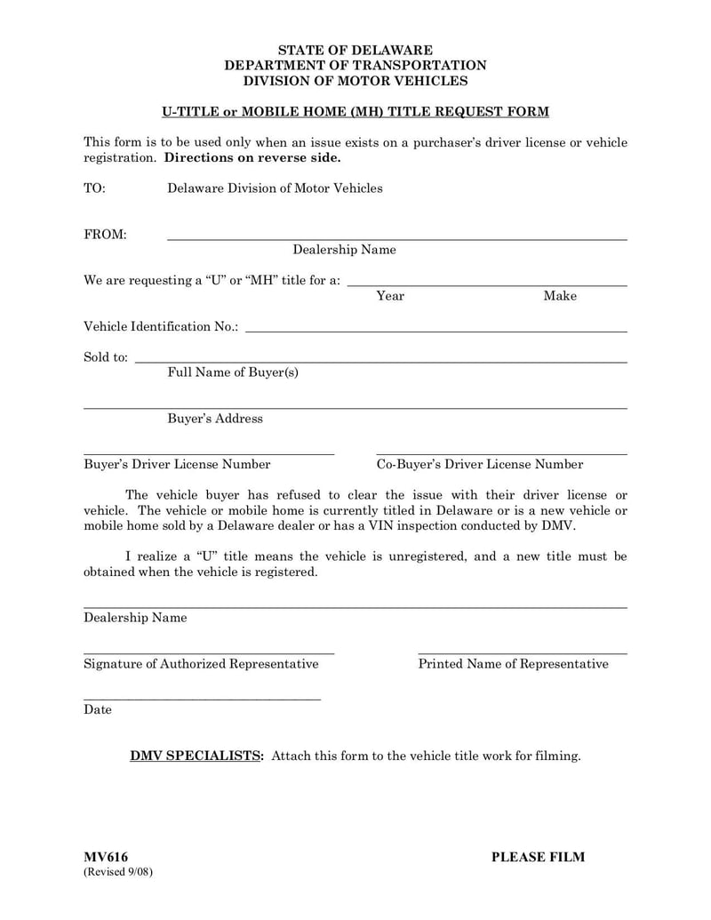Form MV616 | Fill and sign online with Lumin