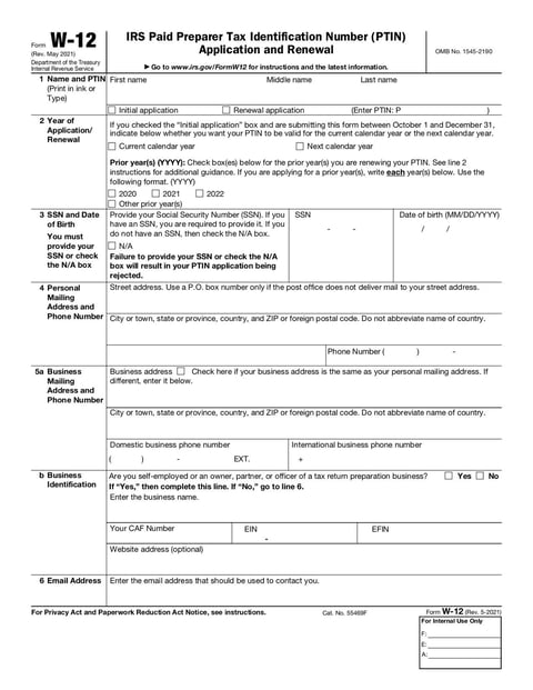 Form W-12 | Fill and sign online with Lumin
