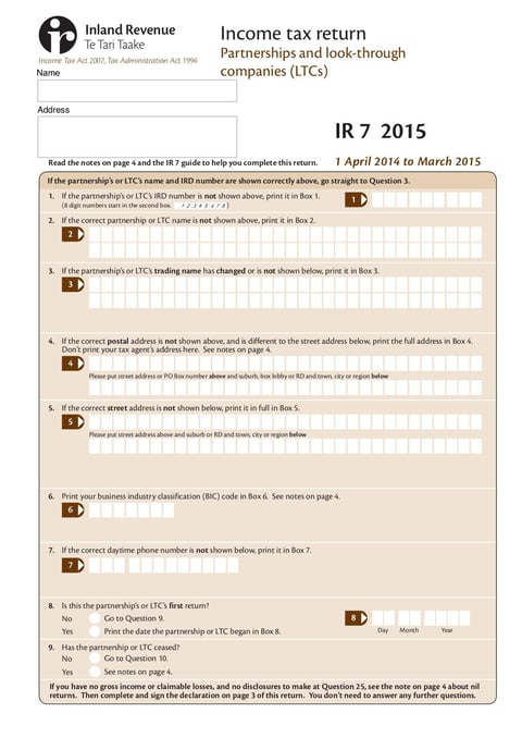 Form IR7 | Fill and sign online with Lumin