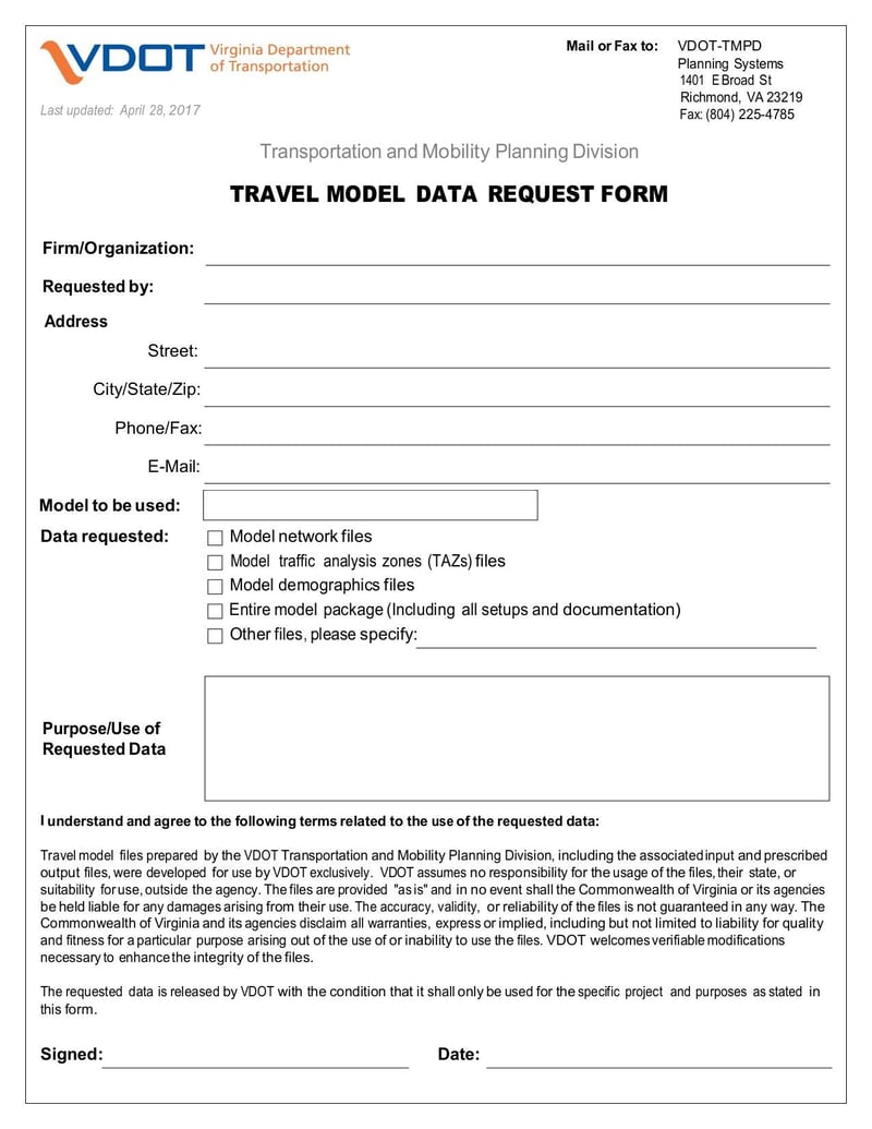 Model Request Form | Fill and sign online with Lumin