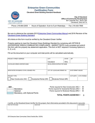 Green Communities Certification Form | Fill and sign online with Lumin